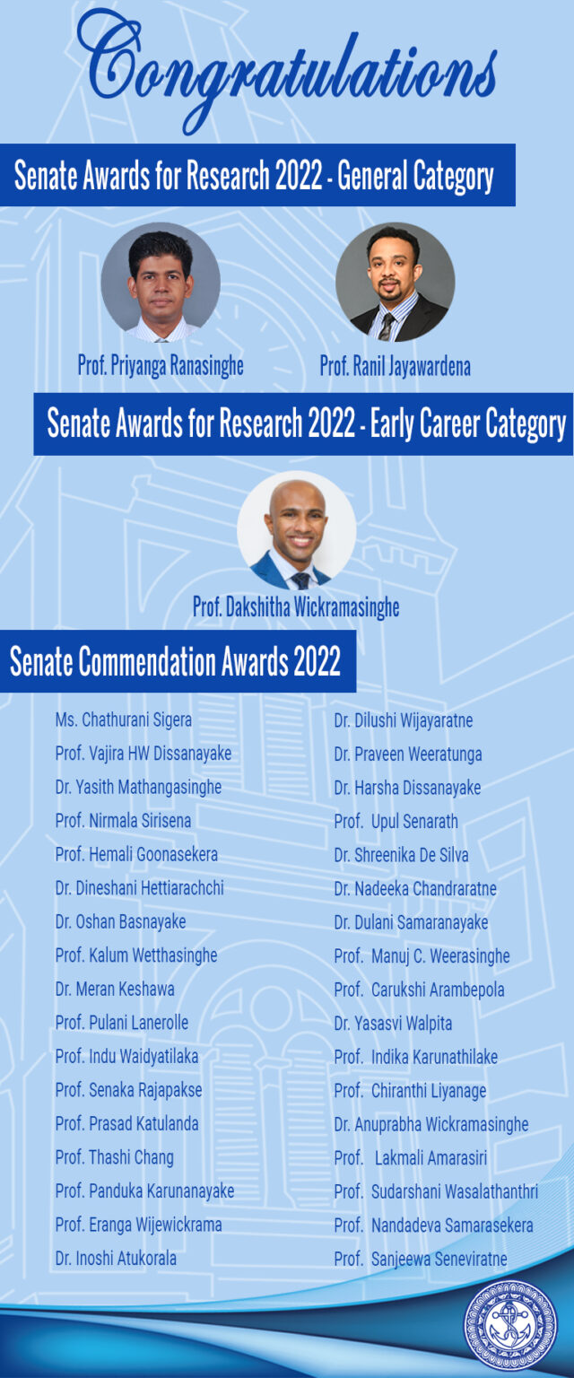 The Senate Awards for Research & Senate Commendation Awards 2022 ...